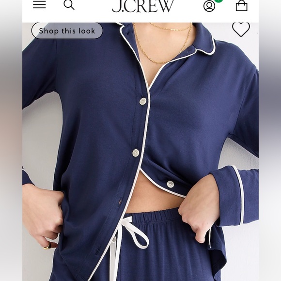 J. Crew | Intimates & Sleepwear | J Crew Womens Pajama Top Nwt | Poshmark